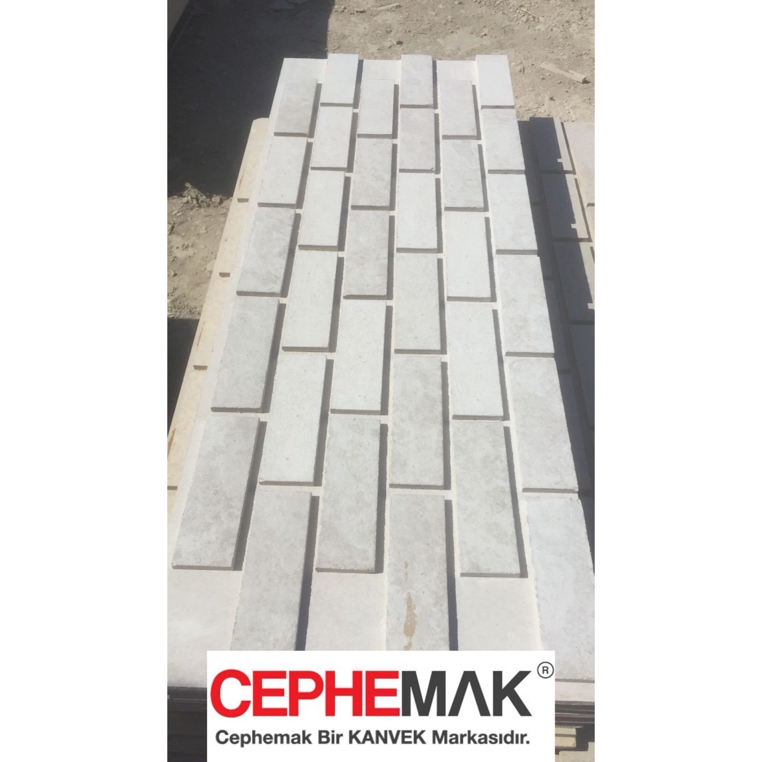 Betopan Fibercement Şaşırtmalı Tuğla Desenli Levha 8+10 mm 46*125 ...
