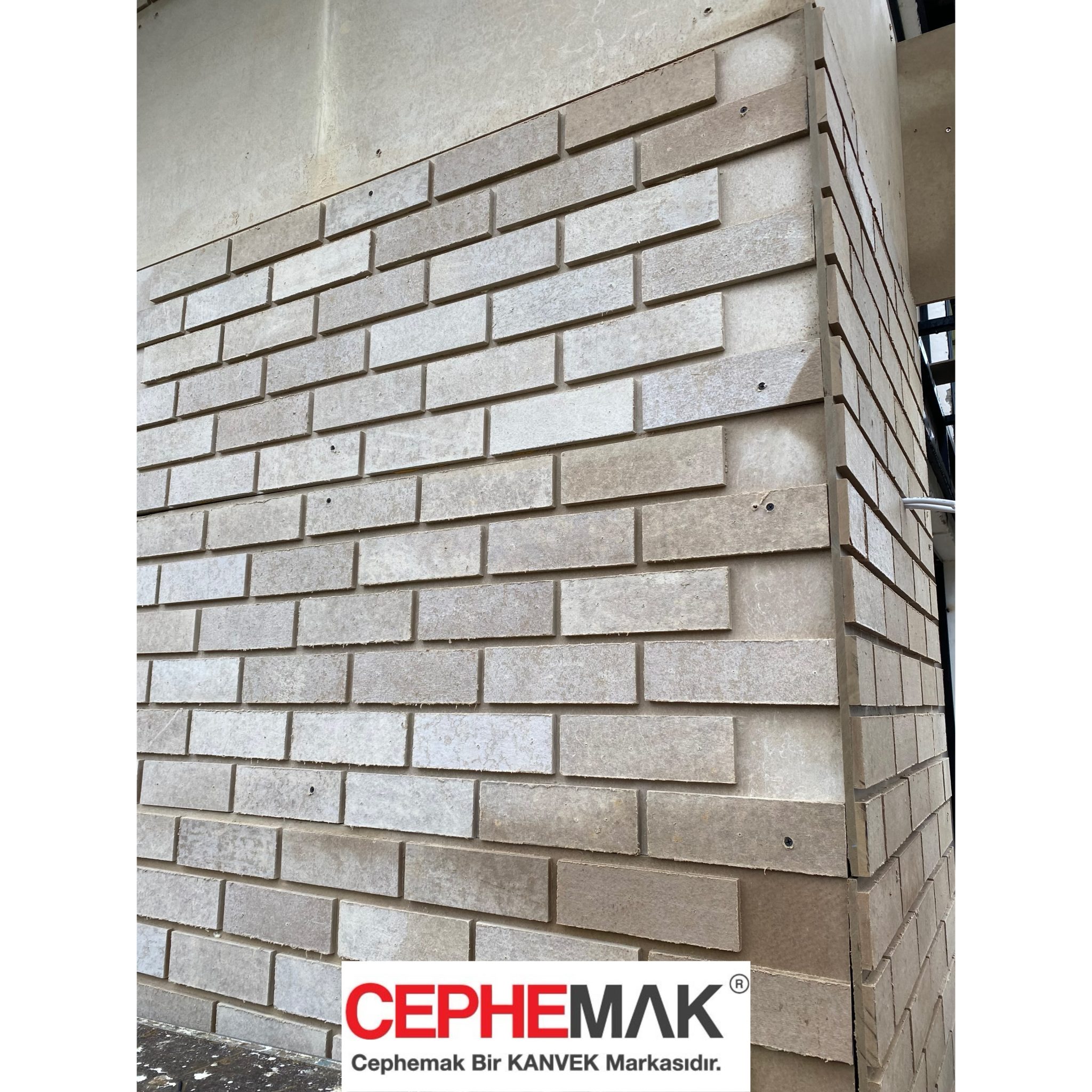 Betopan Fibercement Şaşırtmalı Tuğla Desenli Levha 8+10 mm 46*125 ...